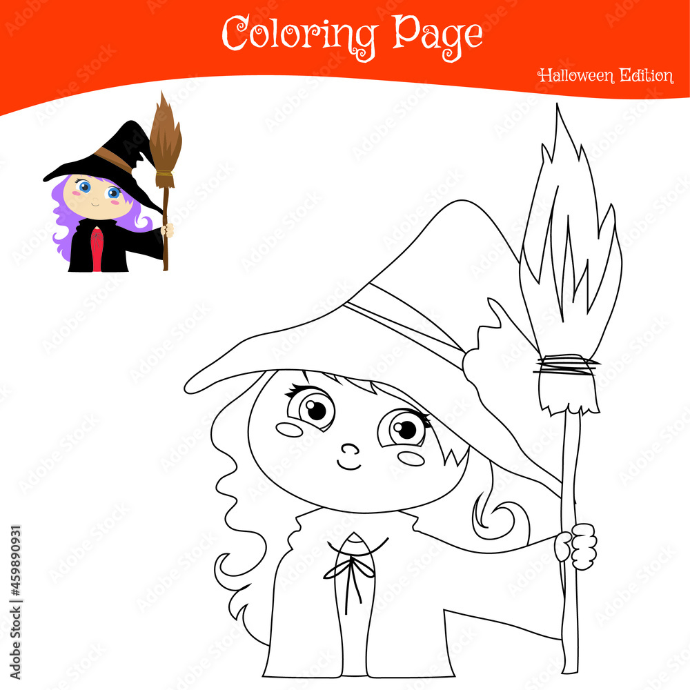 Coloring Page Halloween Edition. Halloween Color Book. Coloring ...
