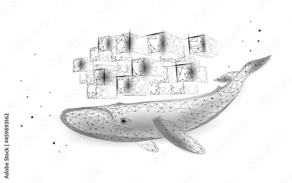 Whale And Container Computer Docker Developer App Concept Business Digital Open Source Program