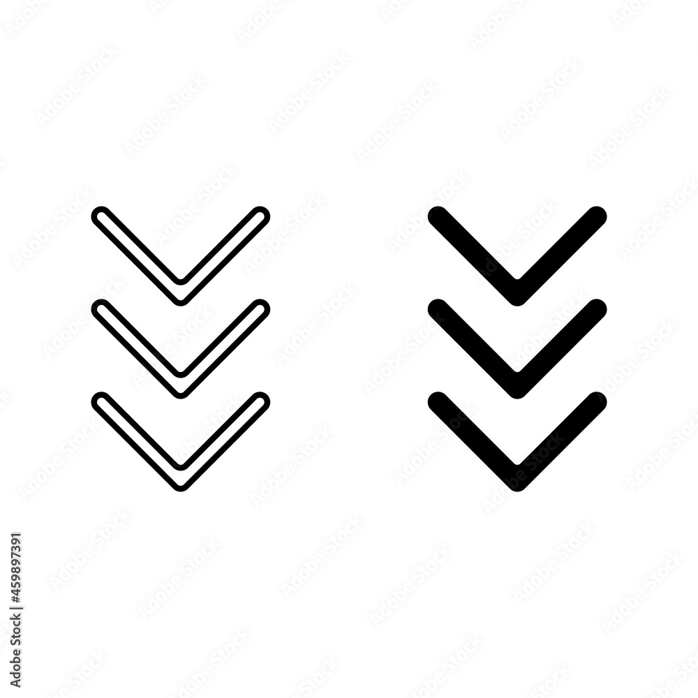 Scroll Down Icon Stock Vector | Adobe Stock