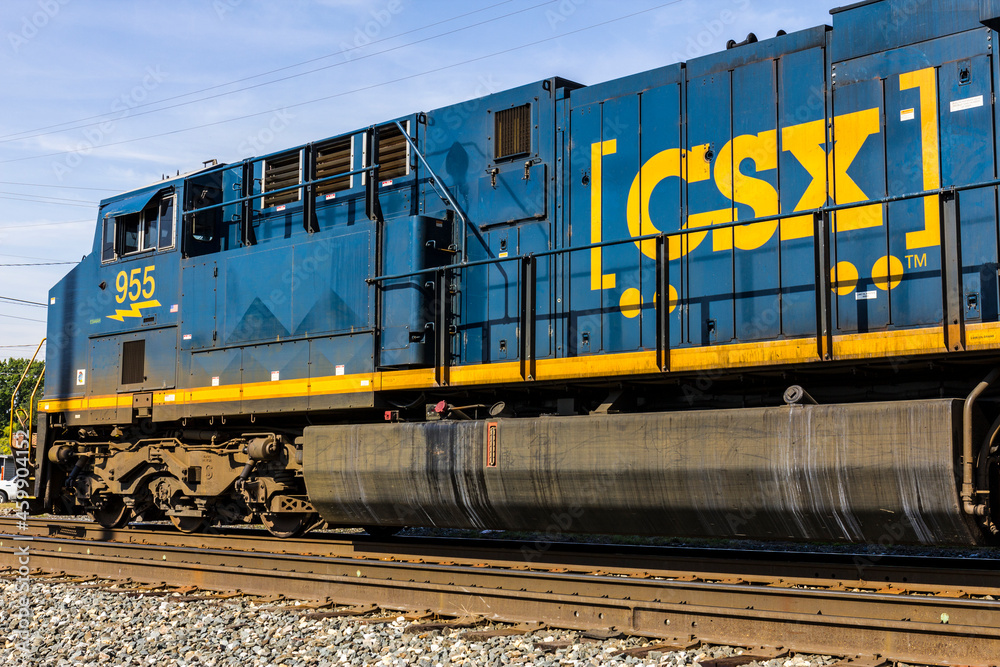 CSX Locomotive Train. CSX operates a Class I railroad in the US. Stock ...