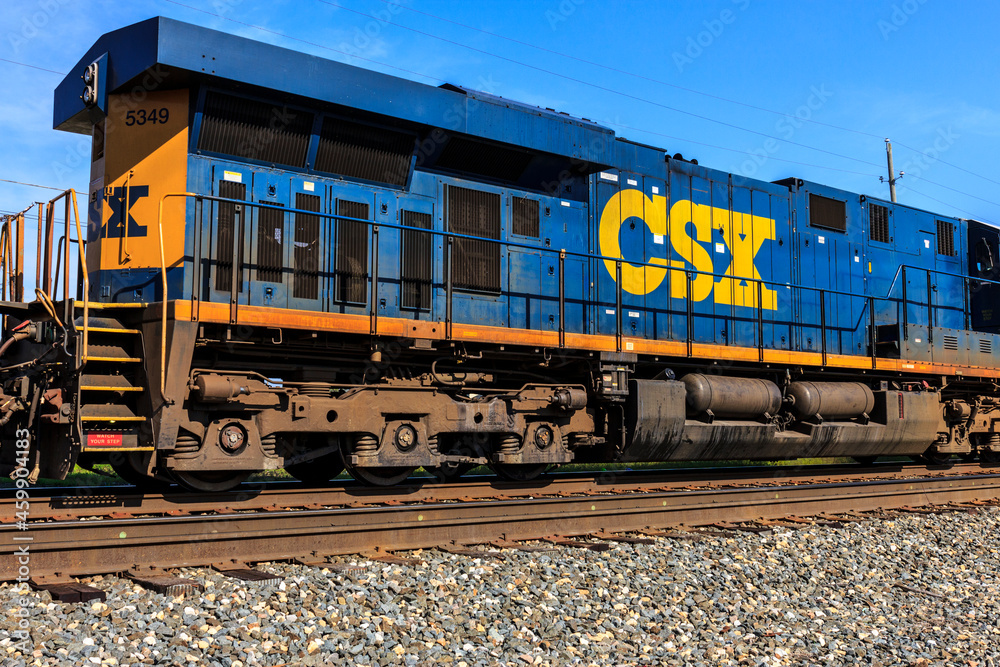 CSX Locomotive Train. CSX operates a Class I railroad in the US. Stock ...