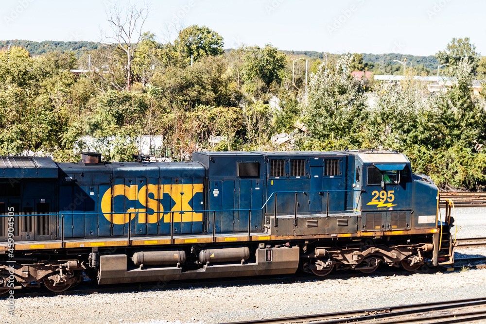 CSX Locomotive Train. CSX operates a Class I railroad in the US. Stock ...