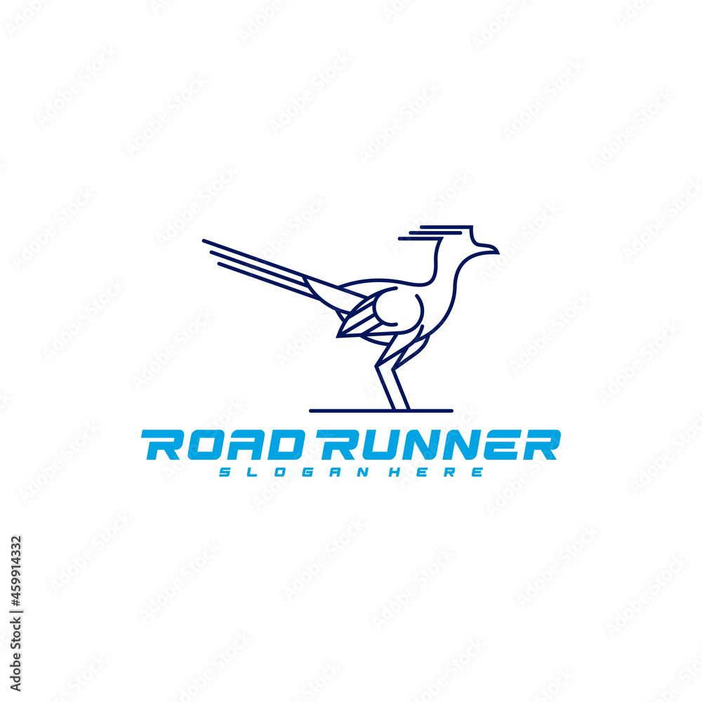 Roadrunner bird logo vector illustration design template Stock Vector ...