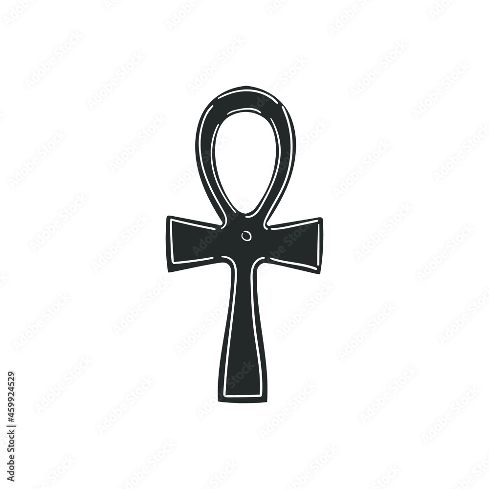 Ankh Ancient Symbols Icon Silhouette Illustration. Egyptian Cross ...