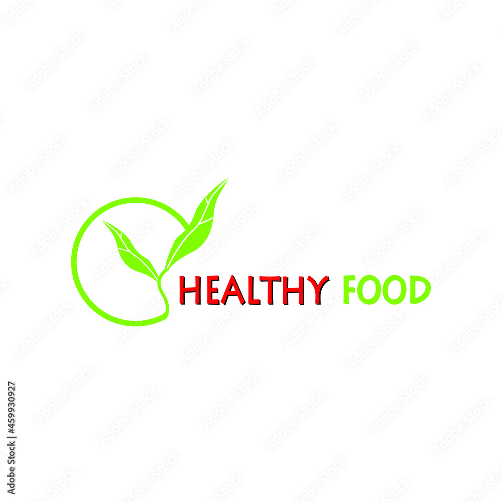 healthy food logo icon mascot for company brand design, eco green food ...