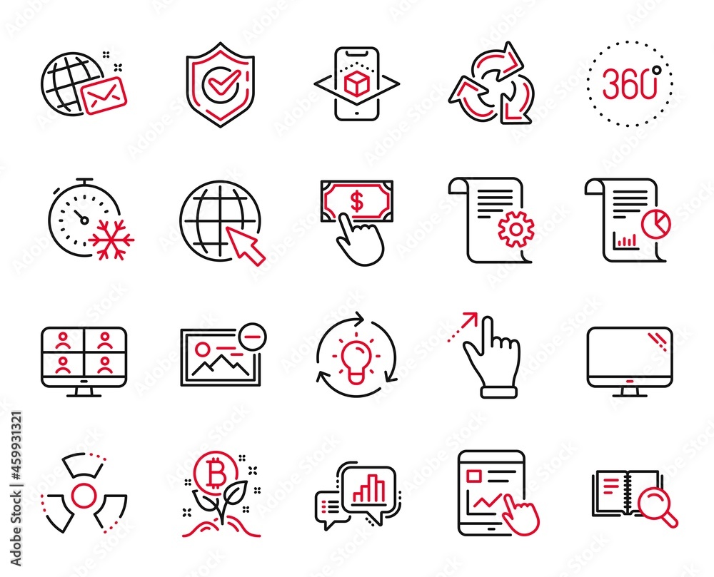 Vector Set of Technology icons related to Confirmed, Internet and 360 ...