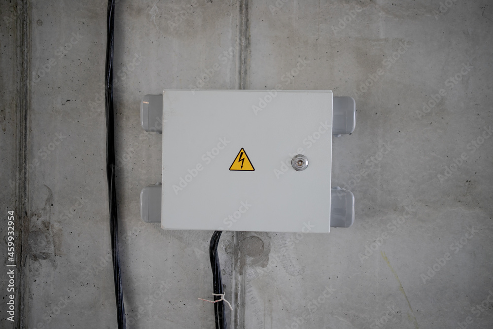 Electro shields. High voltage. Electric distribution. Stock Photo ...