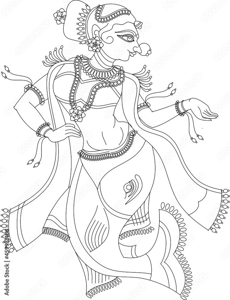 Hindu mythological female creature Matsakanya. Indian mermaid. Half ...