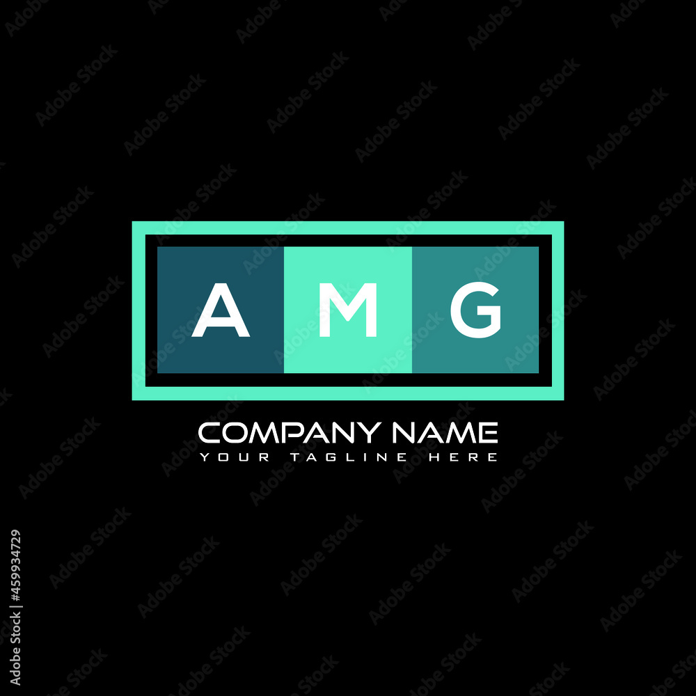 AMG letter logo design on white background.AMG creative initials letter ...