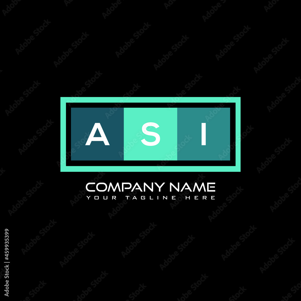 Vecteur Stock ASI letter logo design on white background.ASI creative ...