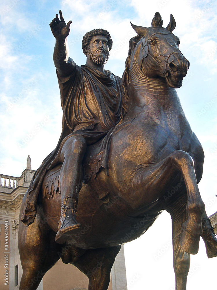 Fotka „The Statue of Emperor Marcus Aurelius on a horse on the ...