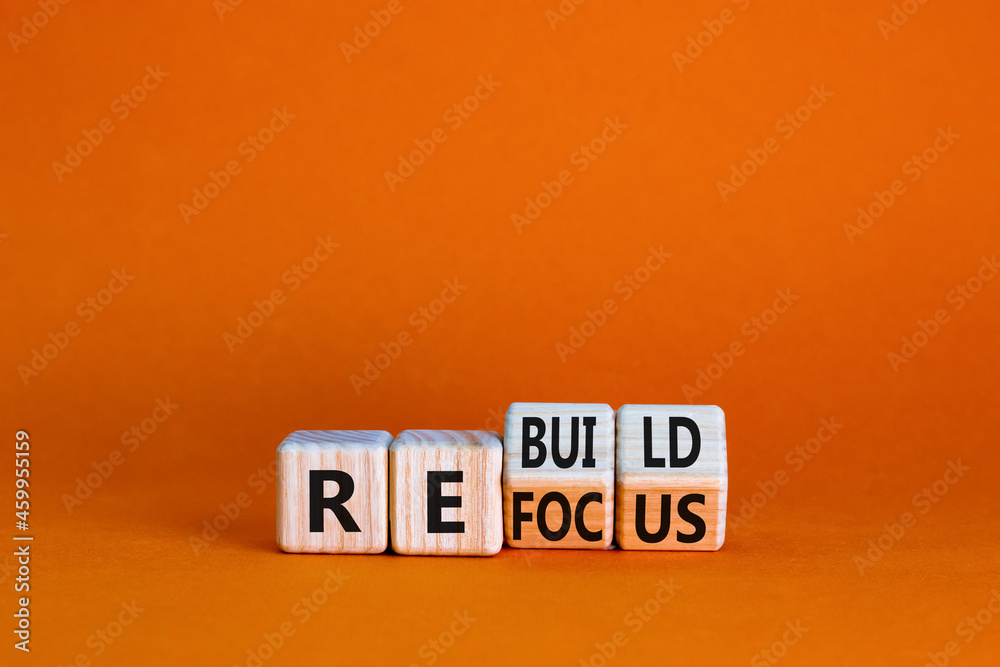 Refocus and rebuild symbol. Turned cubes and changed the word 'refocus ...