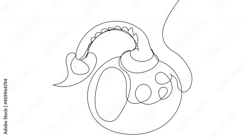 One line drawing of a classic bomb on a white background. cartoon ...