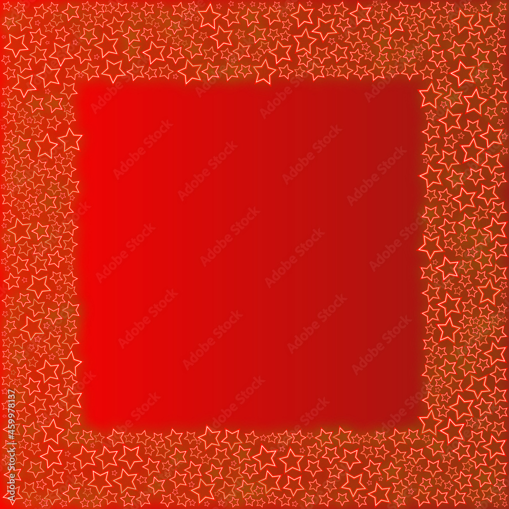 red background with sparkling glowing stars frame Stock Vector | Adobe ...