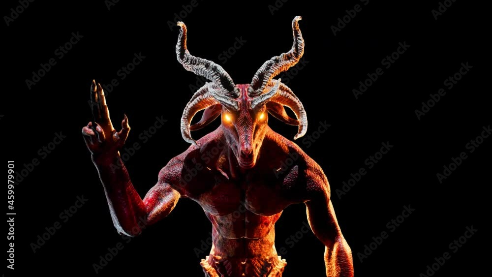 Goat Demon Baphomet VJ Loop - behold to the symbol of hell! Hold your ...