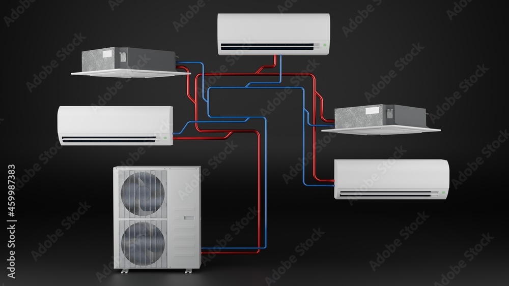 multisystem use of different types of indoor units of the air ...