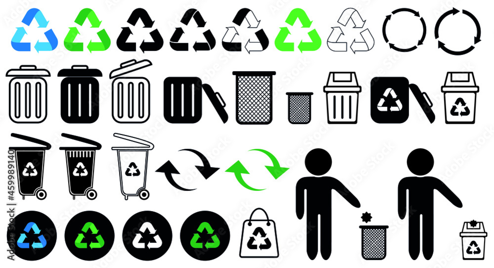 Recycle Man Logo Vector