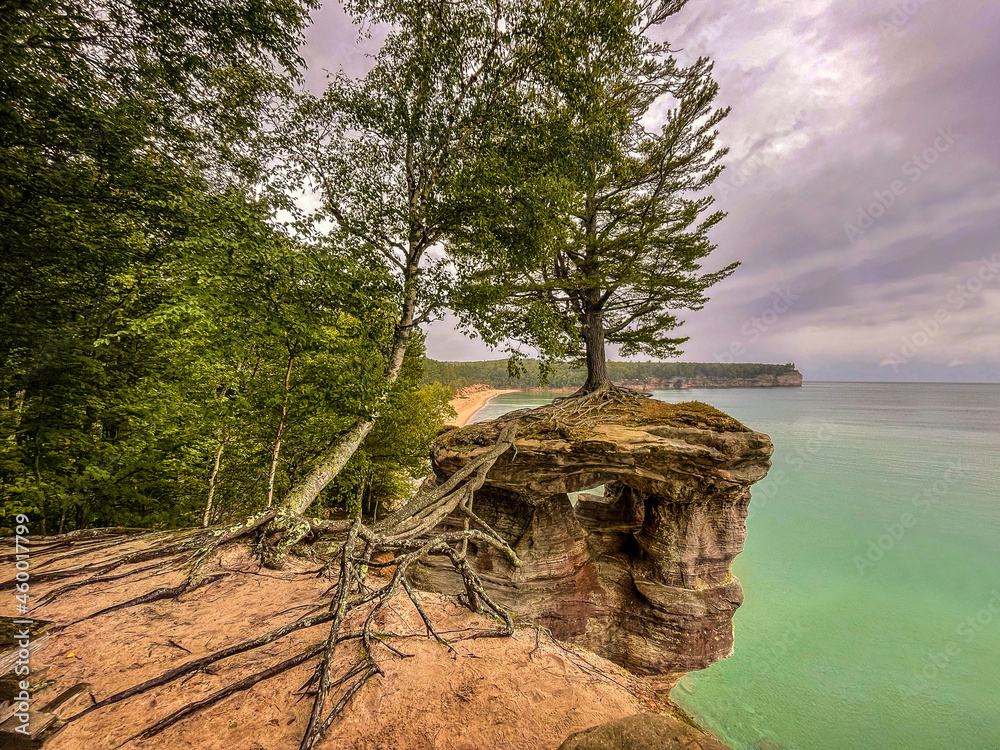 Chapel Rock at Pictured Rocks National Lakeshore in Michigan's Upper ...