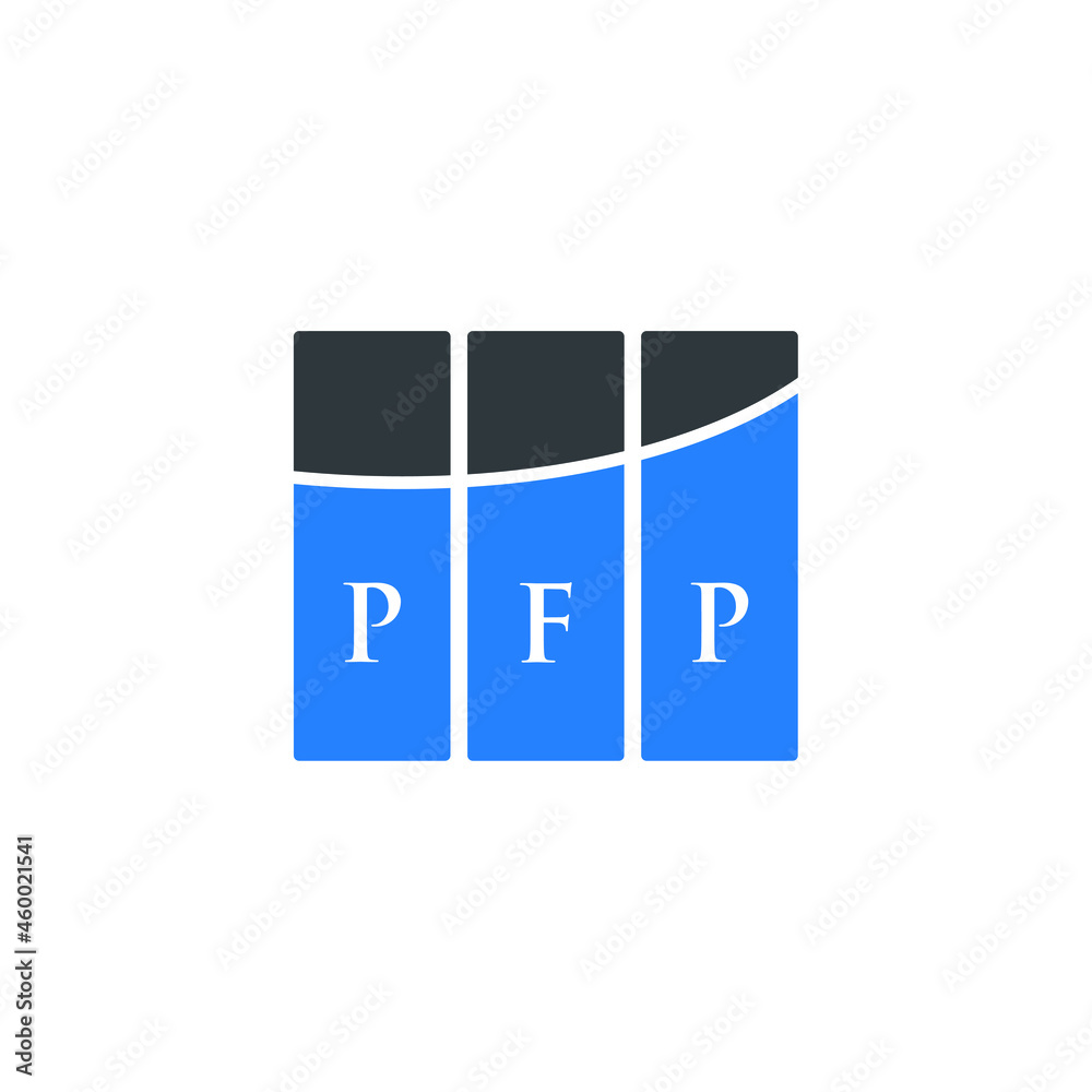 PFP letter logo design on white background. PFP creative initials ...