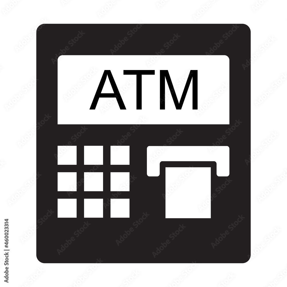 ATM automated teller machine icon vector business and finance concept ...