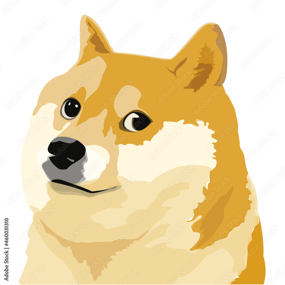 simple doge Stock Vector | Adobe Stock