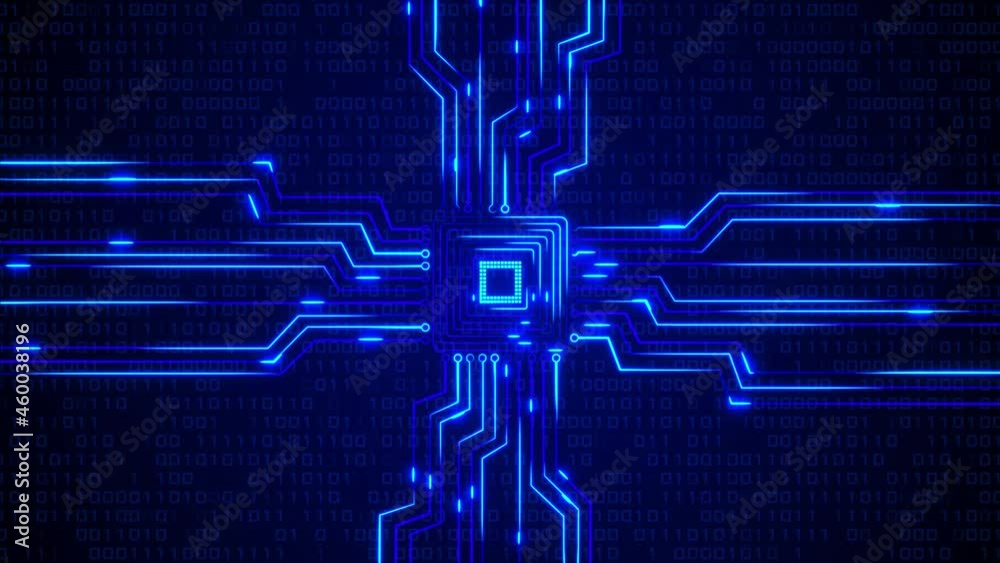 4K Electronic Circuit board computer hardware technology Abstract Data ...
