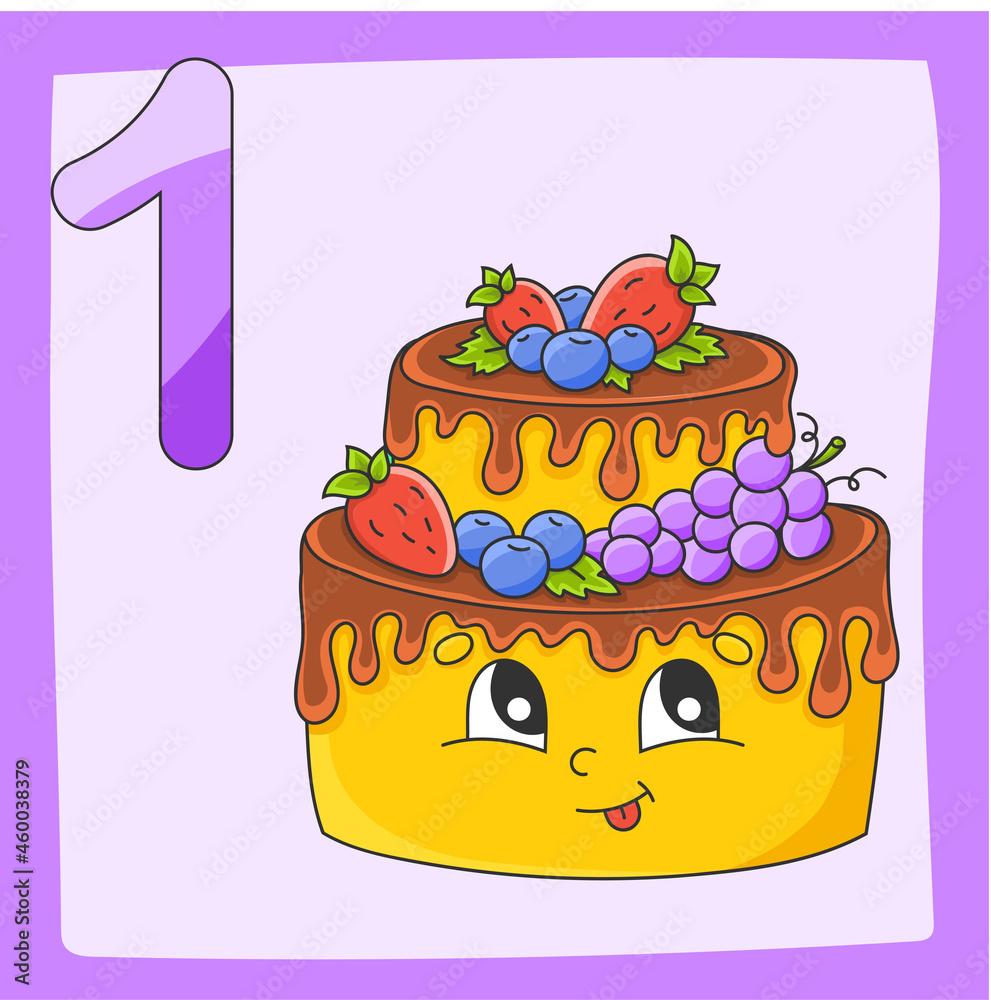 Learning numbers. Game for kids. Color activity page. Flashcard for ...