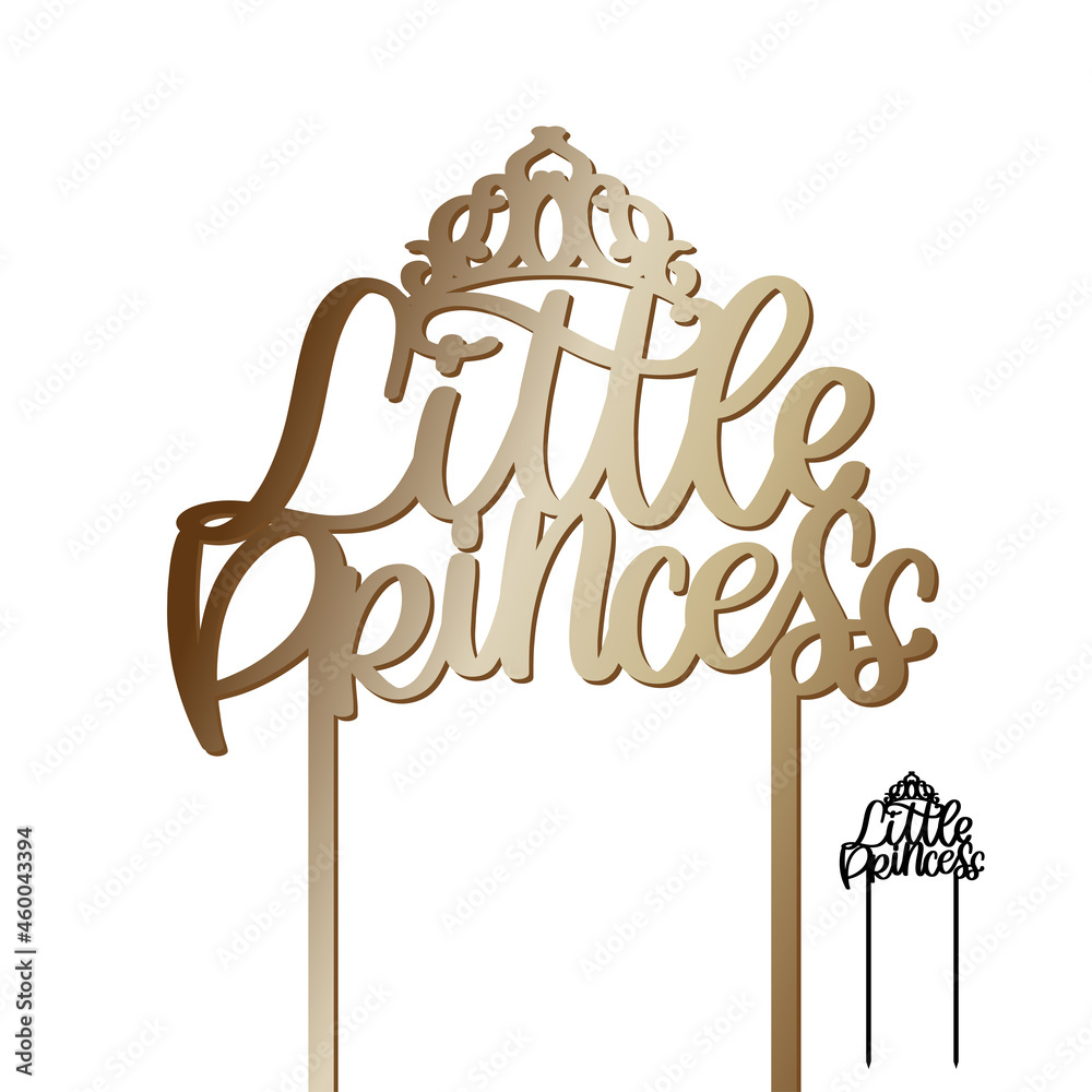 Vetor do Stock: Little princess baby or toddler girl birthday cake ...