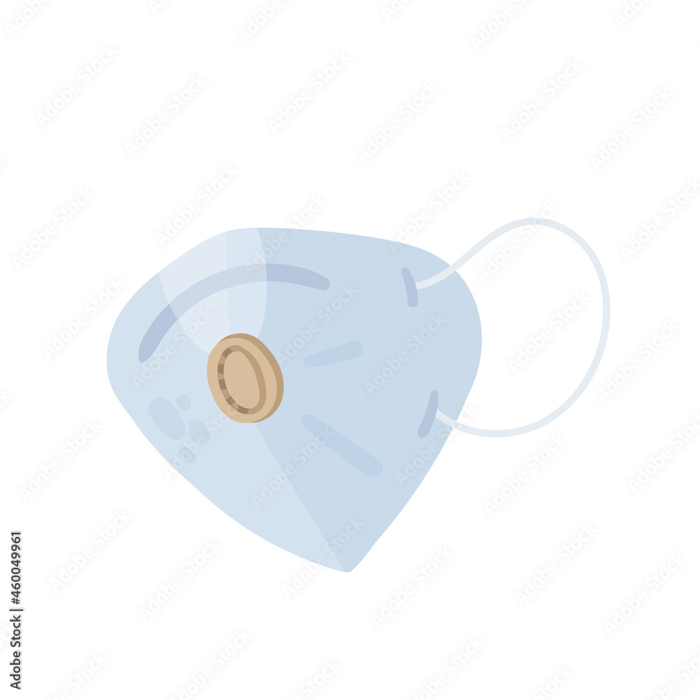 Face blue mask n95, doctor medical protection against virus vector ...