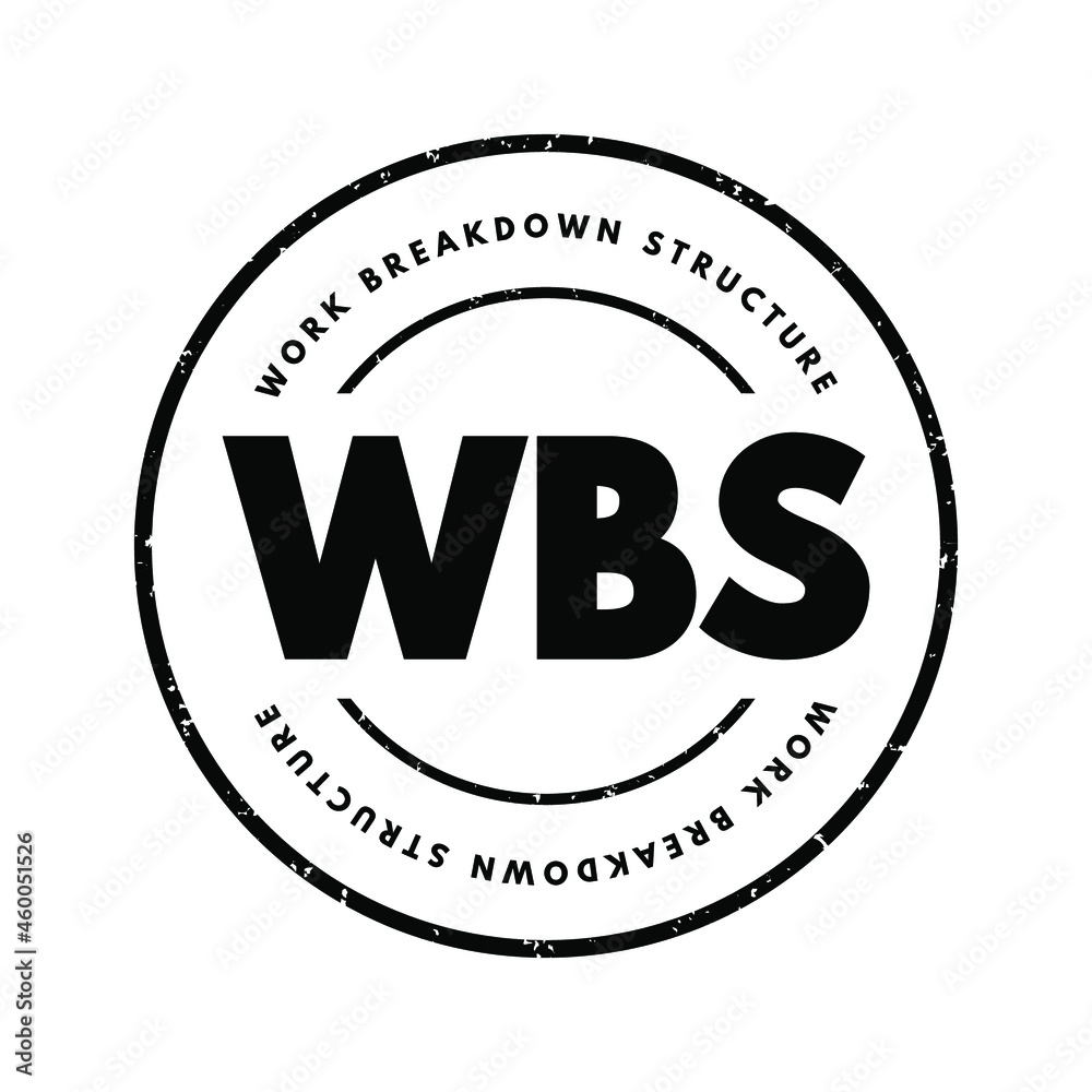 WBS - Work Breakdown Structure acronym, business concept background ...
