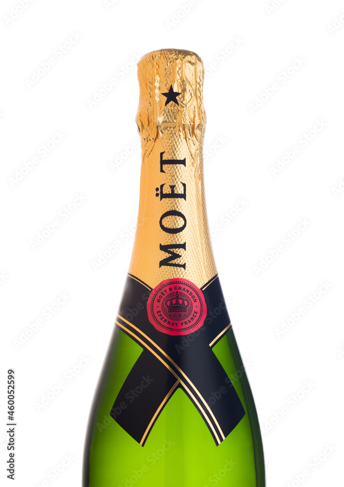 LONDON, UK - September 15, 2021: Bottle of Moet & Chandon Imperial Brut ...