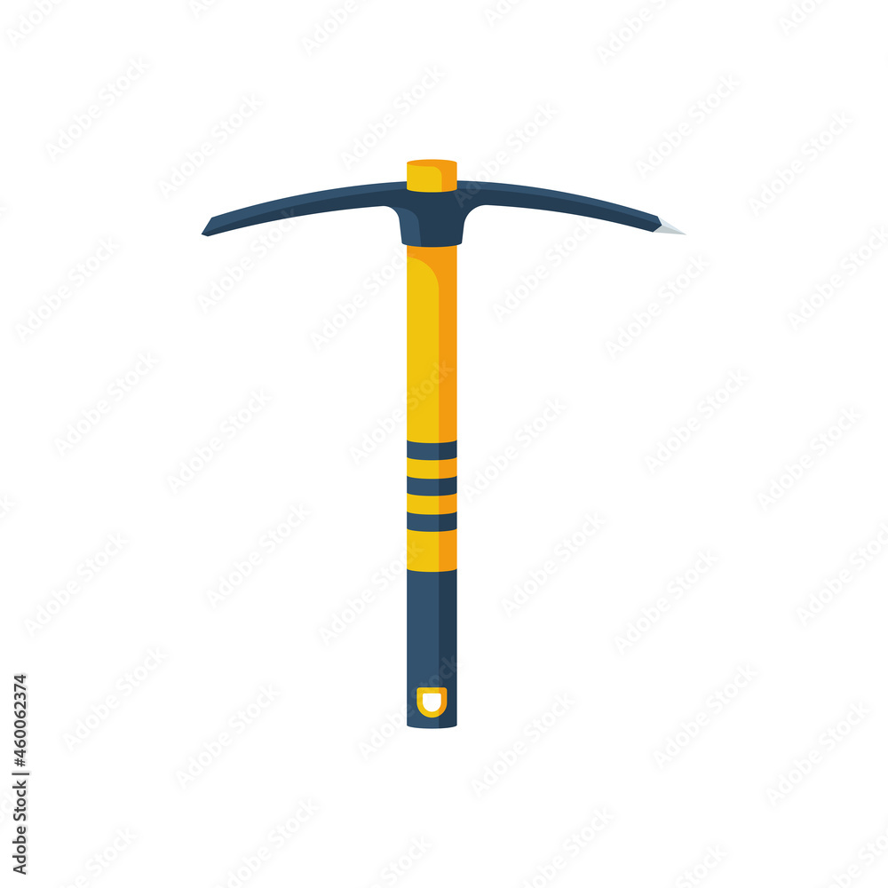 Pickax cartoon iron. Mining tools element. Extraction of precious ...