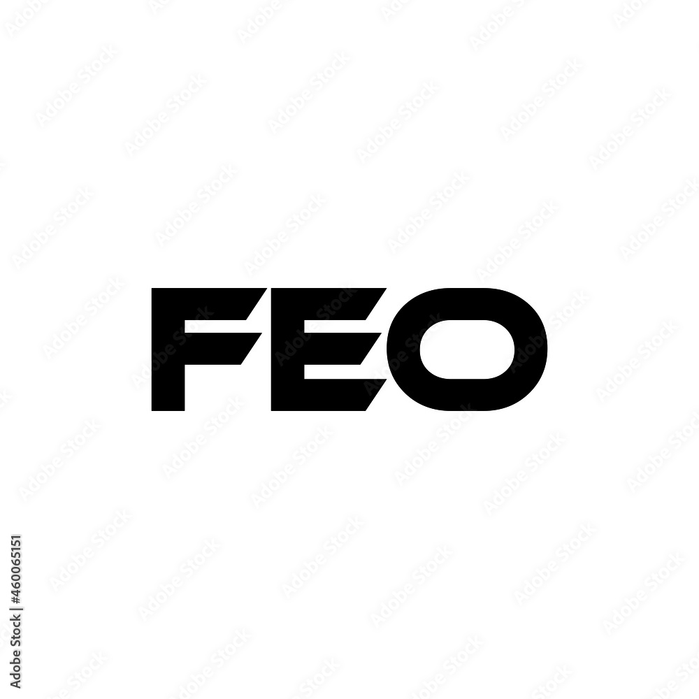 FEO letter logo design with white background in illustrator, vector ...