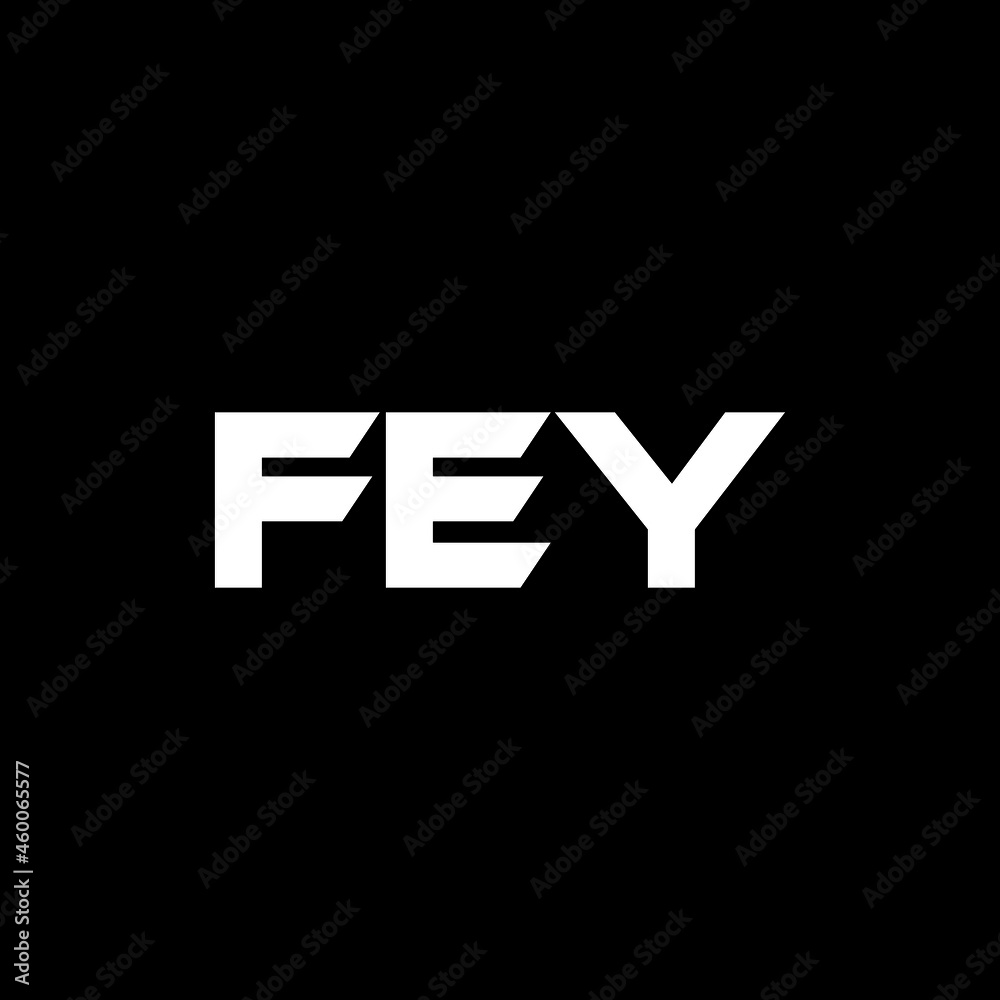 FEY letter logo design with black background in illustrator, vector ...