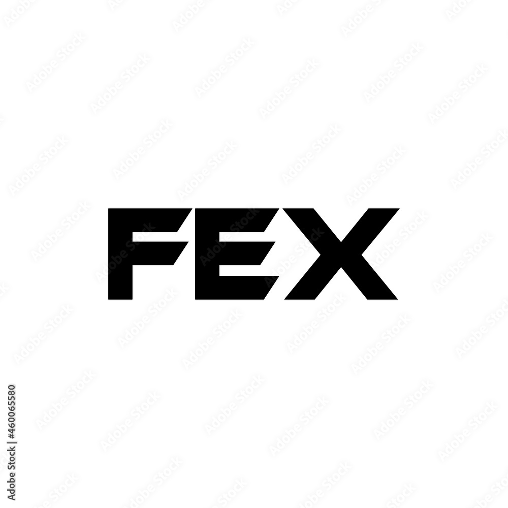 FEX letter logo design with white background in illustrator, vector ...
