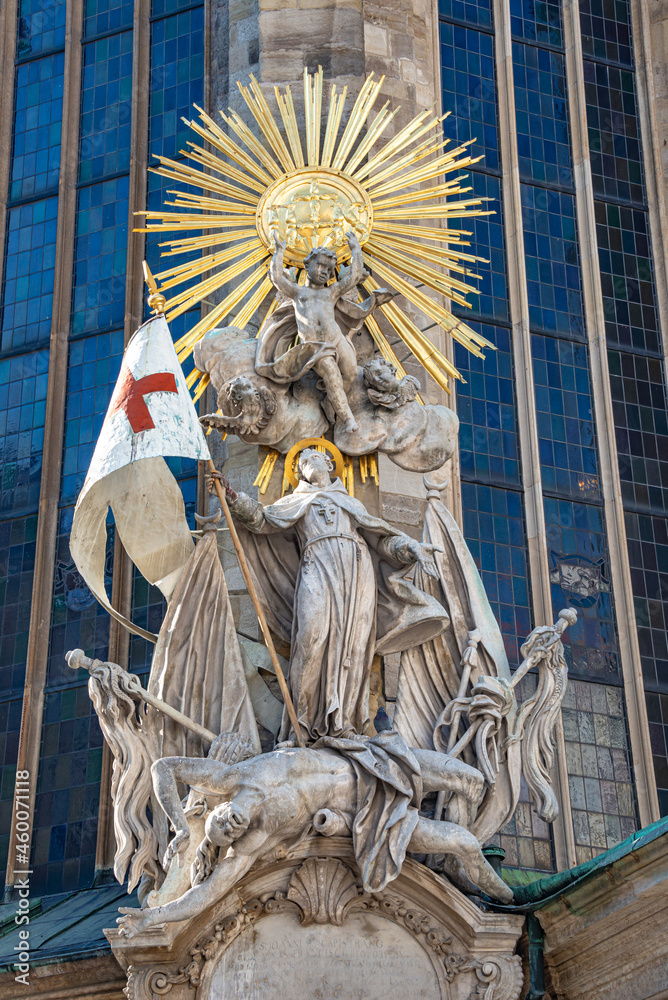 Figures of Saints and Royal family at walls of the famous ancient ...