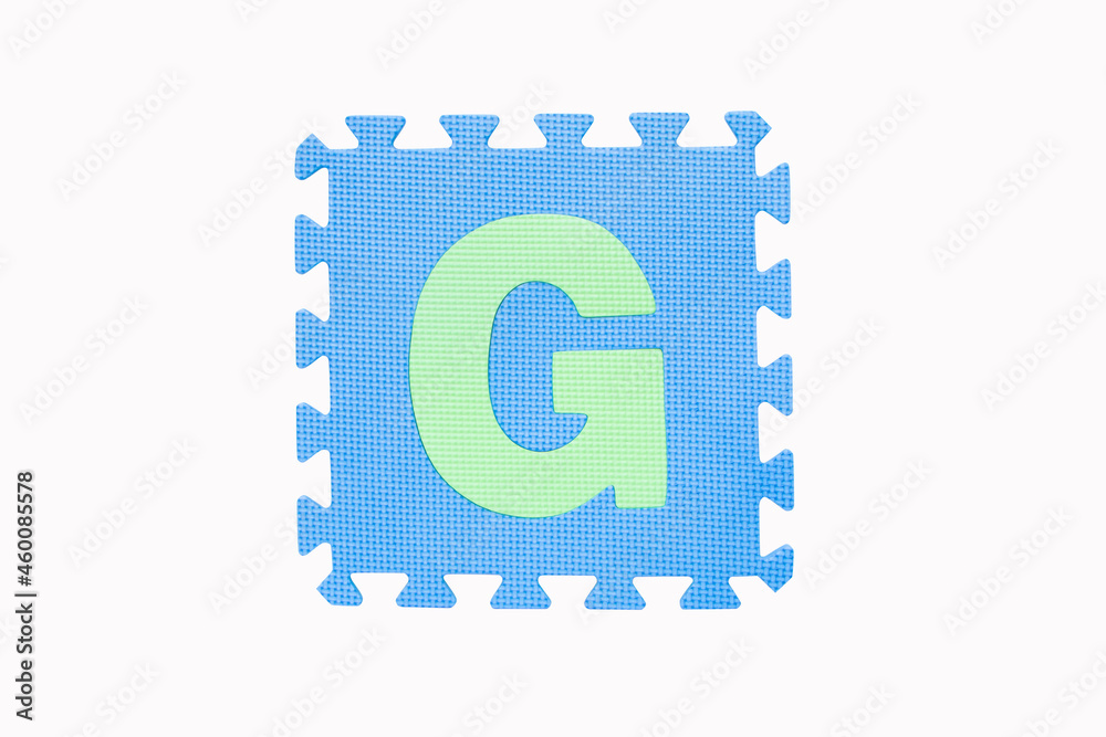 ฺJigsaw English "G" Jigsaw box with character English alphabet letter ...