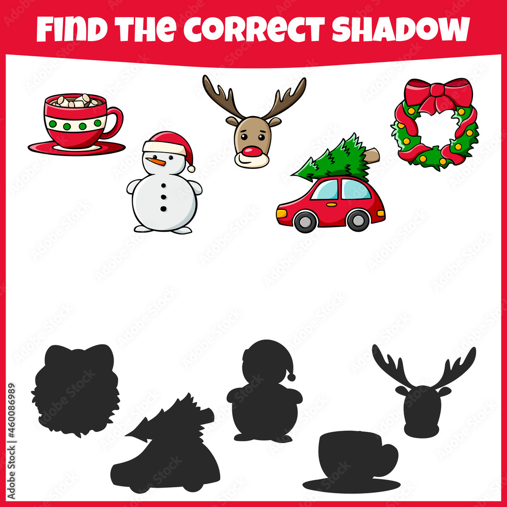 Educational game for children. Find the correct shadow. Mini-game for ...