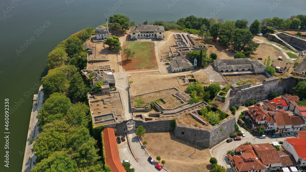 Aerial drone photo of iconic castle and ancinet citadel of Ioannina ...