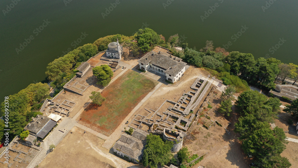 Aerial drone photo of iconic castle and ancinet citadel of Ioannina ...