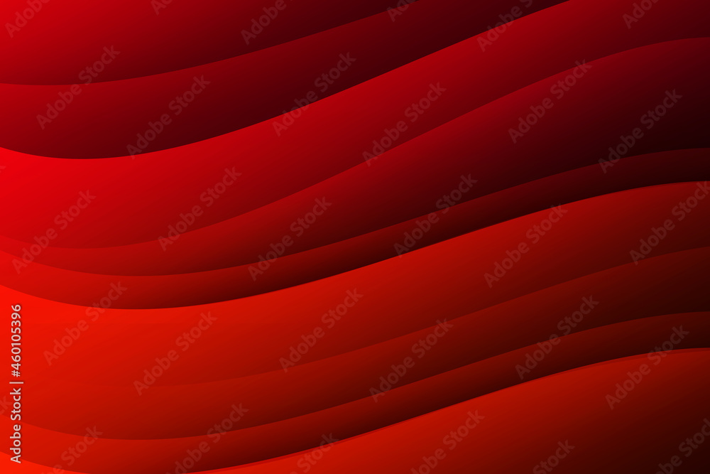 New Wavy Red Abstract Background Wallpaper Design. Modern wave backdrop ...