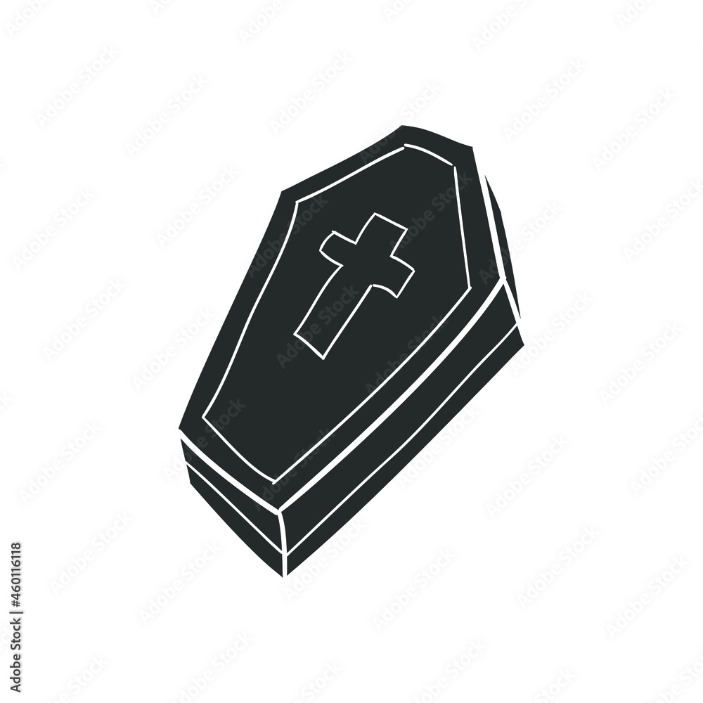 Grave Tomb Icon Silhouette Illustration. Graveyard Vector Graphic ...
