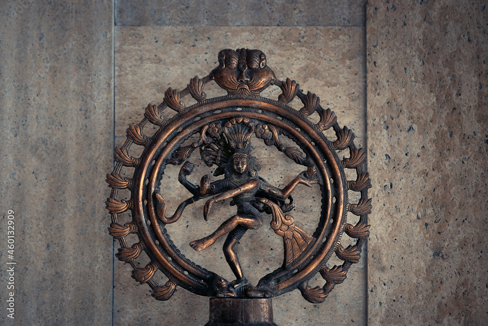 Statue of indian hindu dancing god Shiva Nataraja, Lord of Dance on old ...
