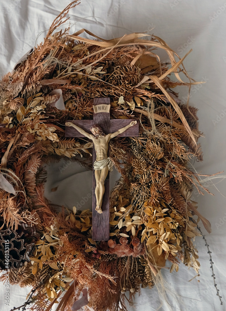 Protestant Cross In Church