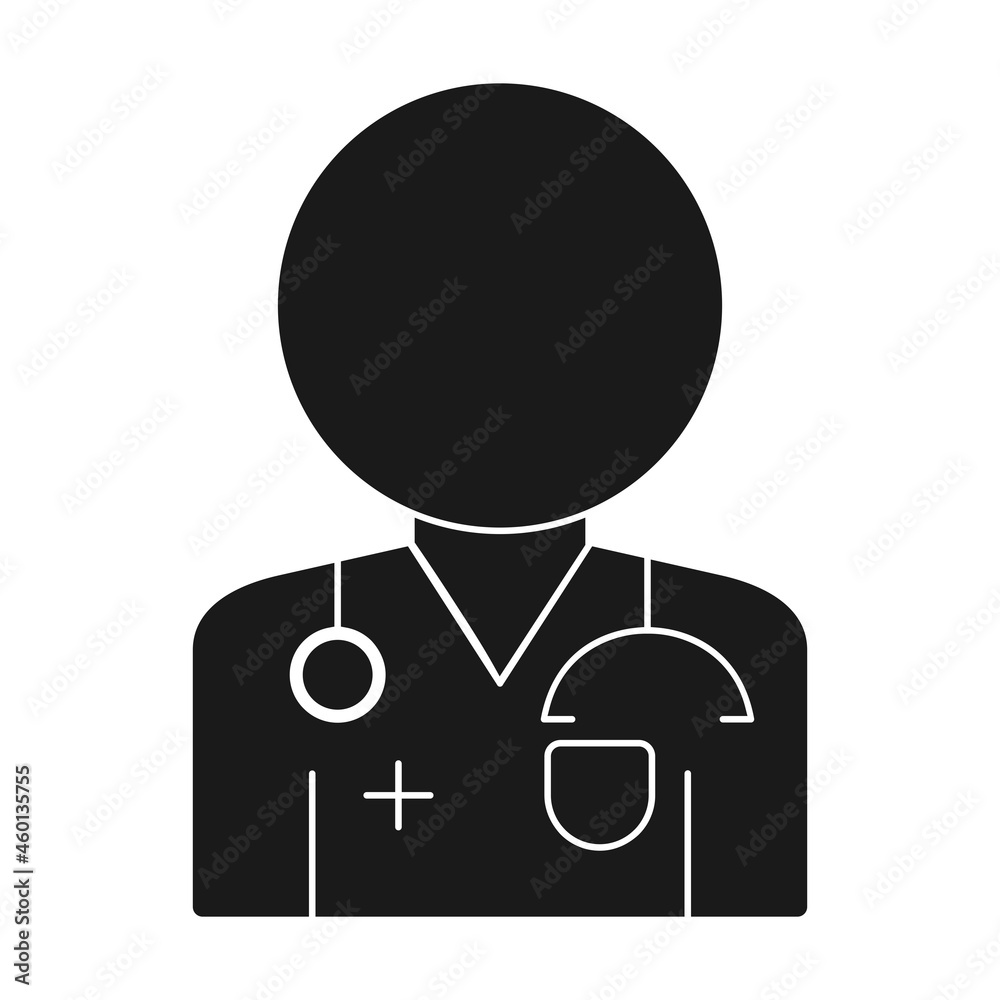 Docter Vector Glyph Icon Design Stock Vector | Adobe Stock