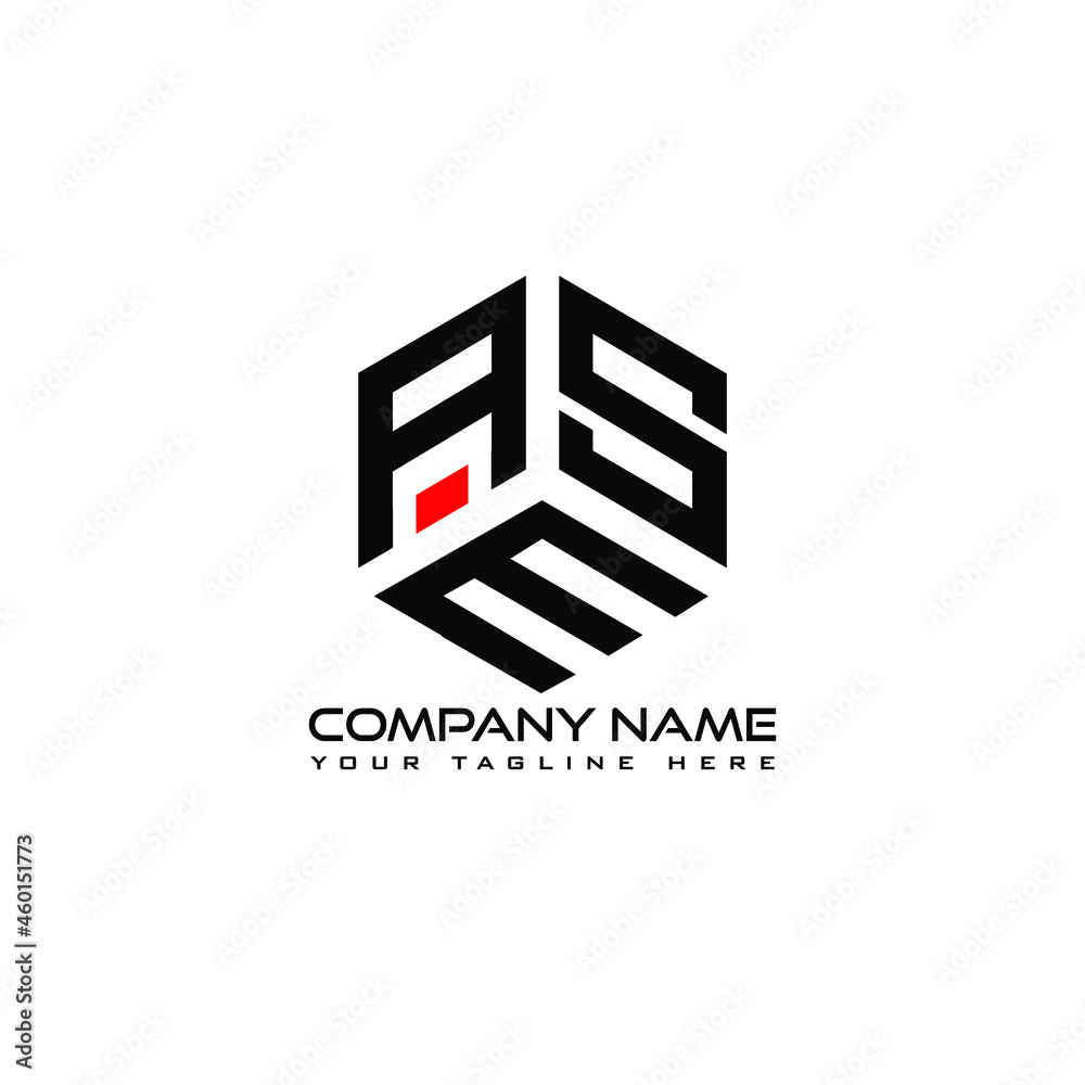 ASE letter logo design on white background.ASE creative initials letter ...