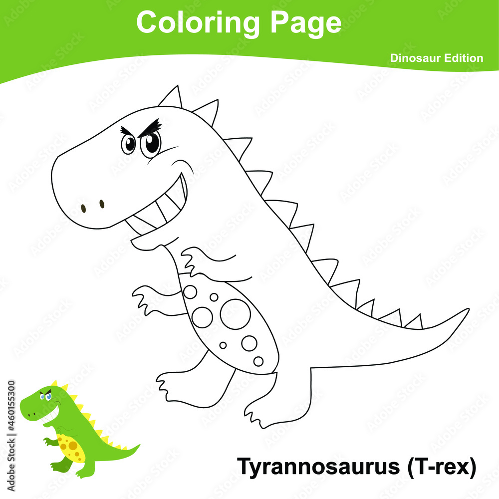 Coloring Page Dinosaurs Edition. Dinosaurs Color Book. Dinosaurs ...