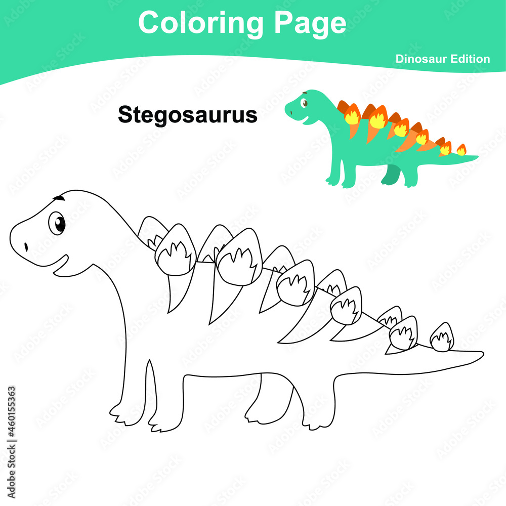 Coloring Page Dinosaurs Edition. Dinosaurs Color Book. Dinosaurs ...