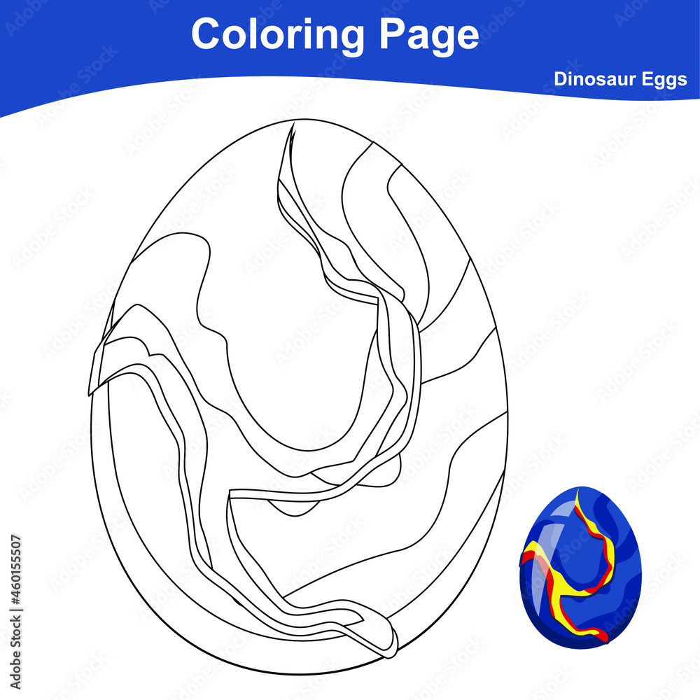 Coloring Page Dinosaurs Egg Edition. Dinosaurs Egg Color Book ...