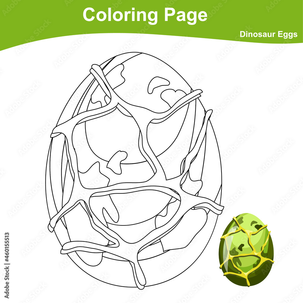 Coloring Page Dinosaurs Egg Edition. Dinosaurs Egg Color Book ...